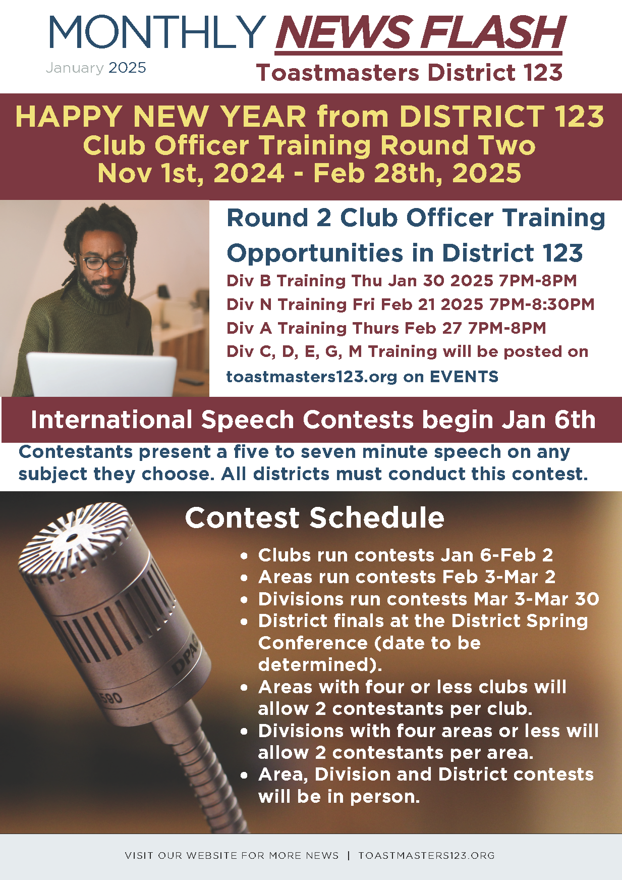 January 2025 Newsletter - Toastmasters District 123