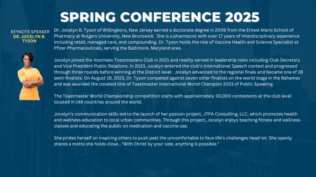 Spring Conference 2025 - Toastmasters District 123