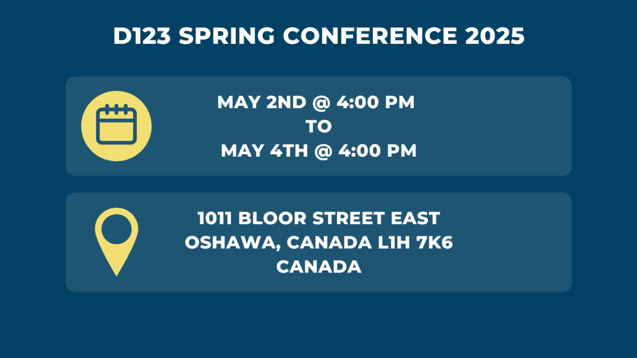 Spring Conference 2025 - Toastmasters District 123