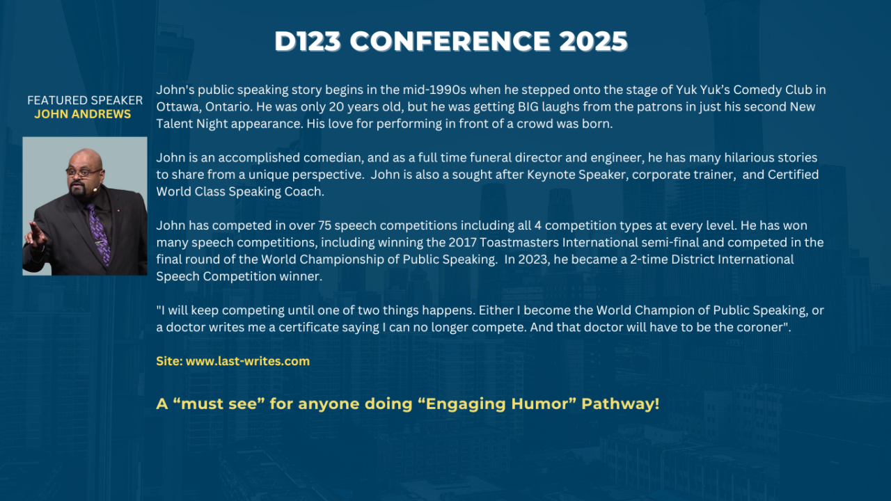 Annual Conference 2025 - Toastmasters District 123