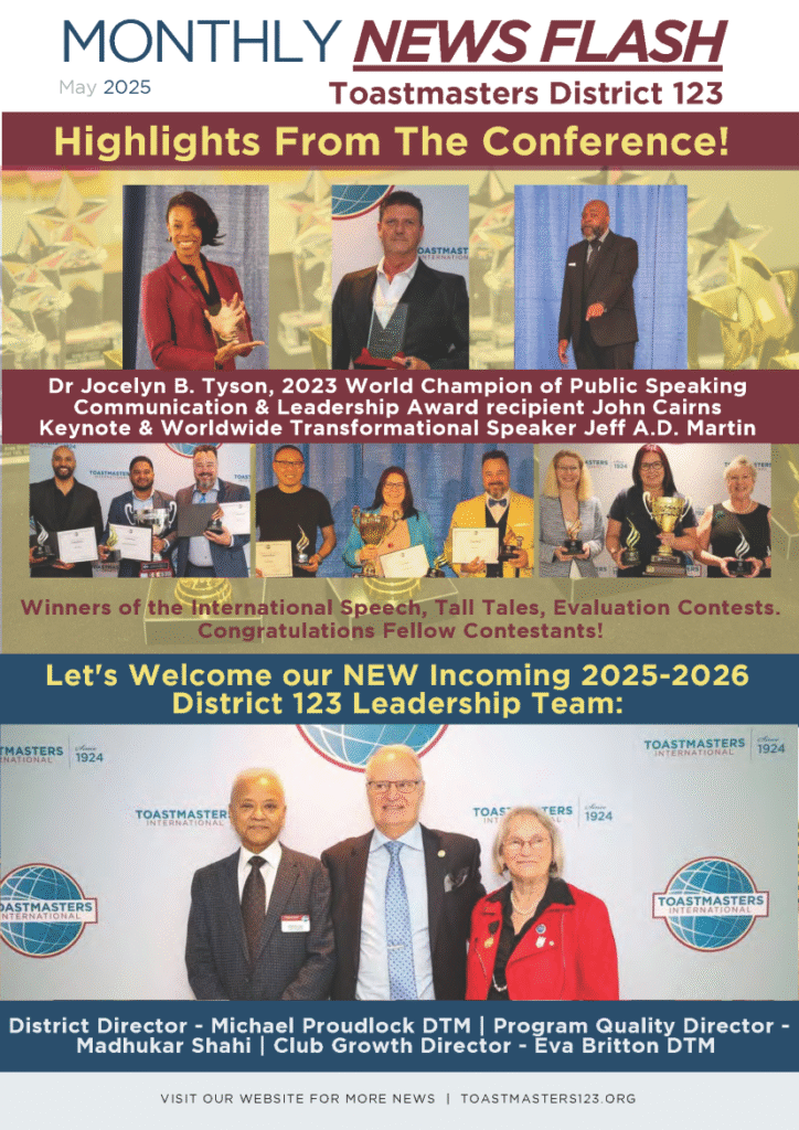 May 2025 Newsletter - Toastmasters District 123